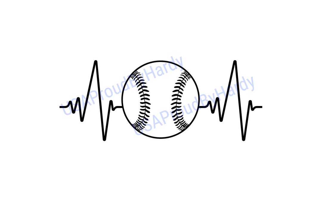 Baseball Heartbeat - Baseball is Life - SVG Digital File - Digital File ...