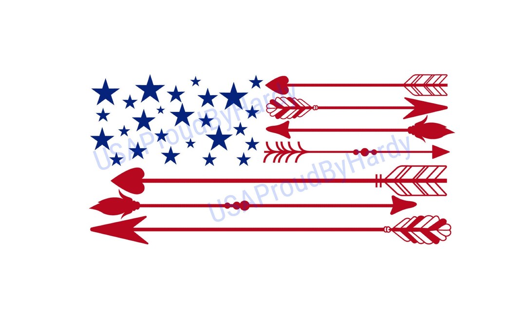 American Flag With Arrows - SVG Digital File - Digital File - Digital ...