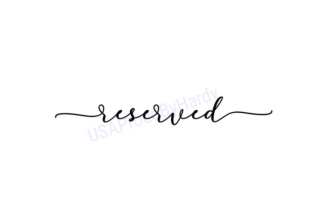 Reserved - SVG Digital File - Digital File -digital Download - Wedding ...