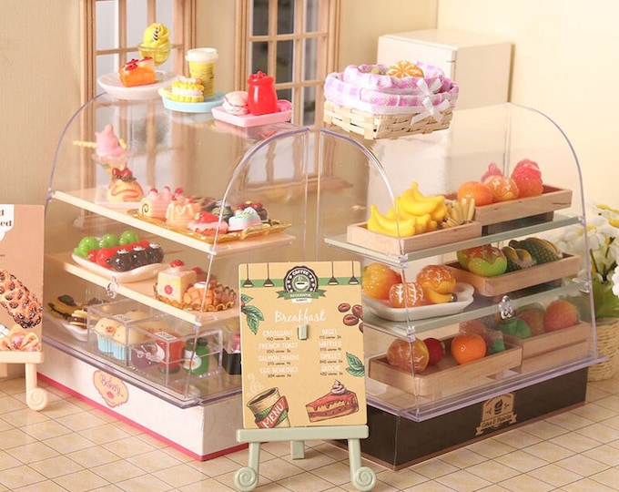 Miniature Clear Acrylic Display With Bakery,miniature Showcase ...