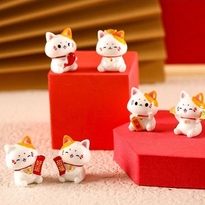 Miniature Lucky Cats Etsy UK