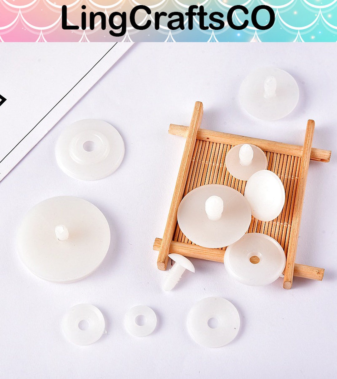 10 Sets Doll Joints, Plastic Animal Joints for Teddy Bear, 1.5/2/2.5/3 ...