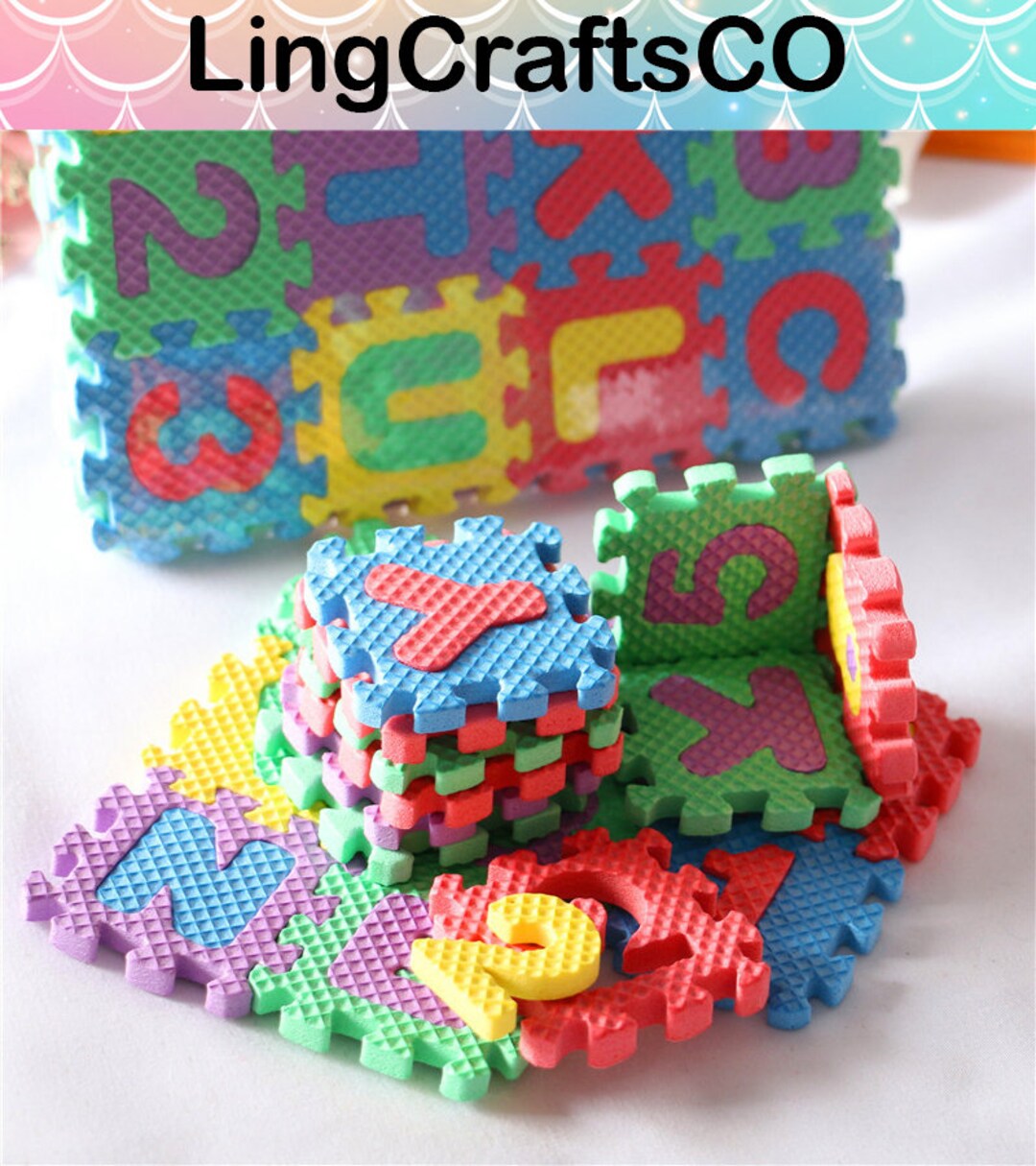 36pcs Dollhouse Mat, Miniature Foam Puzzle Letter Alphabet Number Play ...