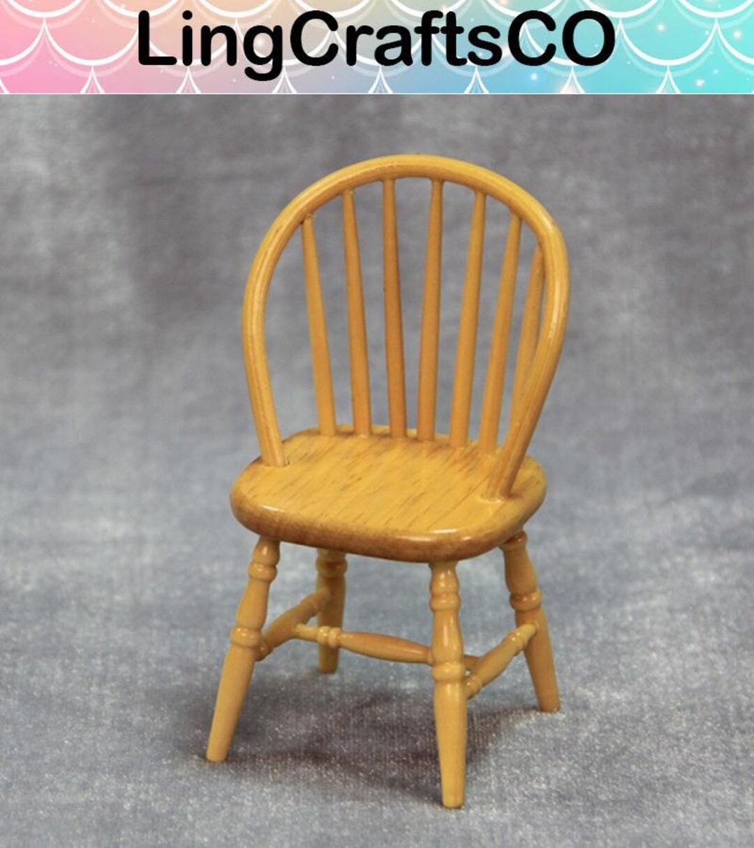 Miniature Wooden Chair, Miniature Furniture for Dollhouse, Perfect for ...