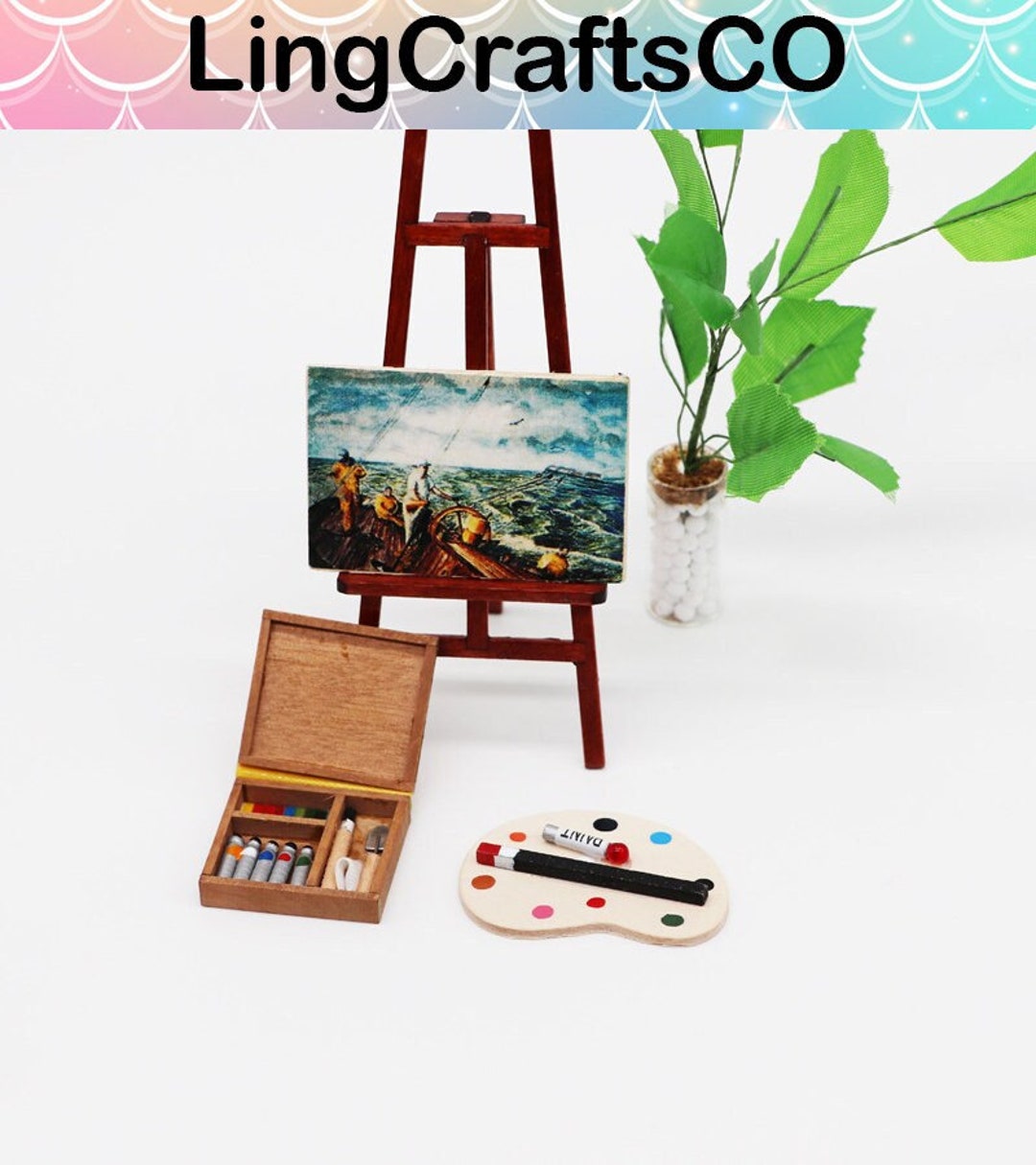 Miniature Painting Set,mini Painting Box Pigment Sticks,dollhouse ...