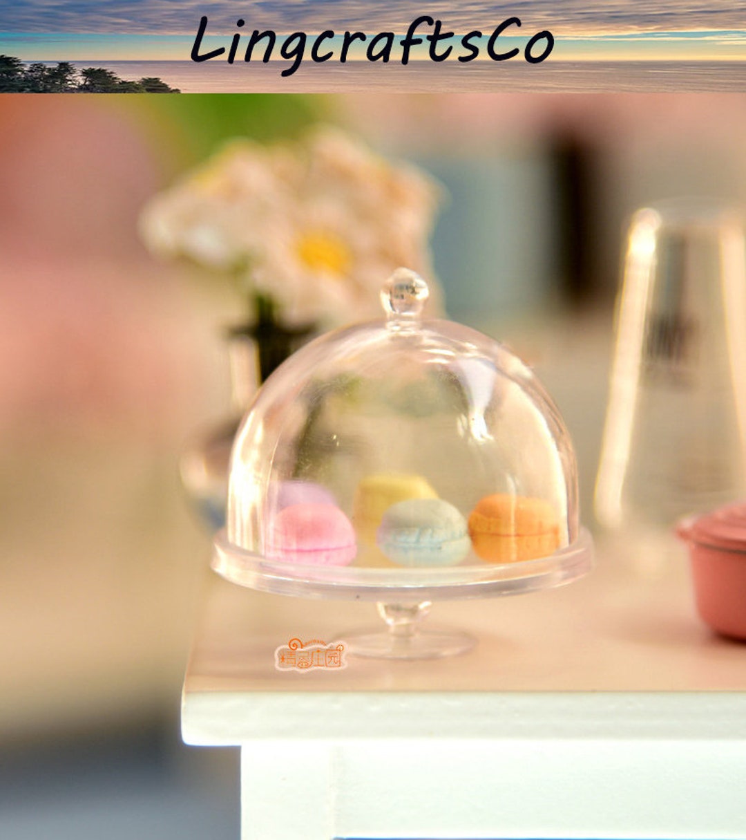 Dollhouse Cake Stand, Miniature Cake Fruits Snack Display Plate ...