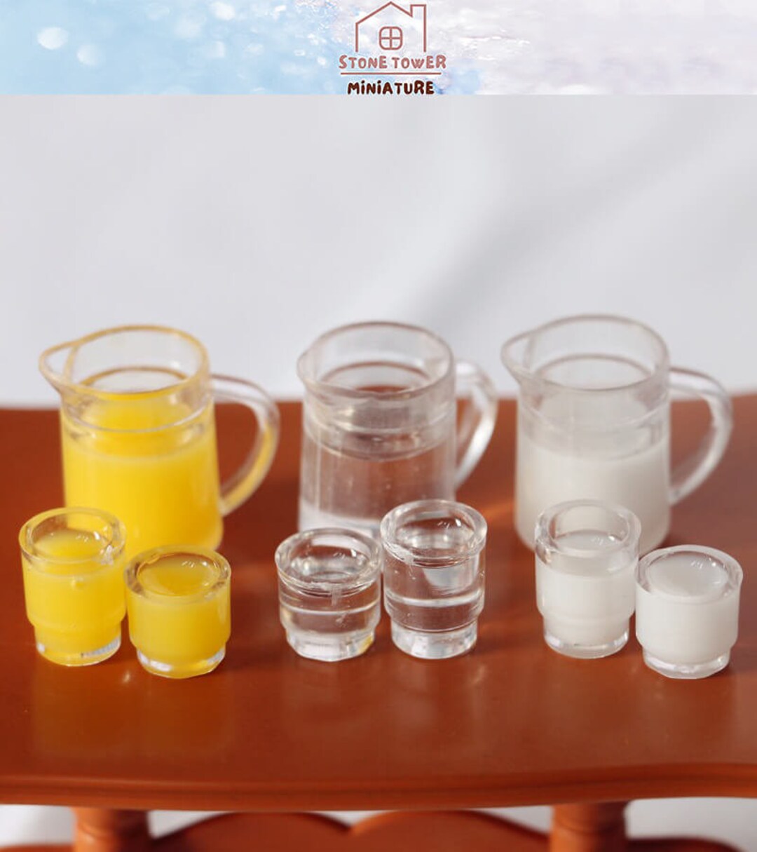 Dollhouse Orange Juice Set,miniature Simulation Milk Set,dollhouse ...