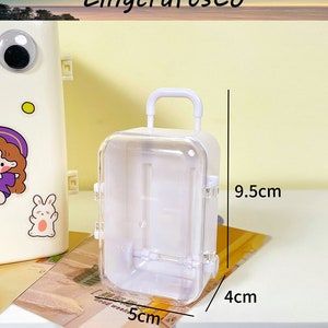 Dollhouse Luggage, 1PC Plastic Clear Suitcase Luggage Box for Dollhouse Miniatures, Miniature ...