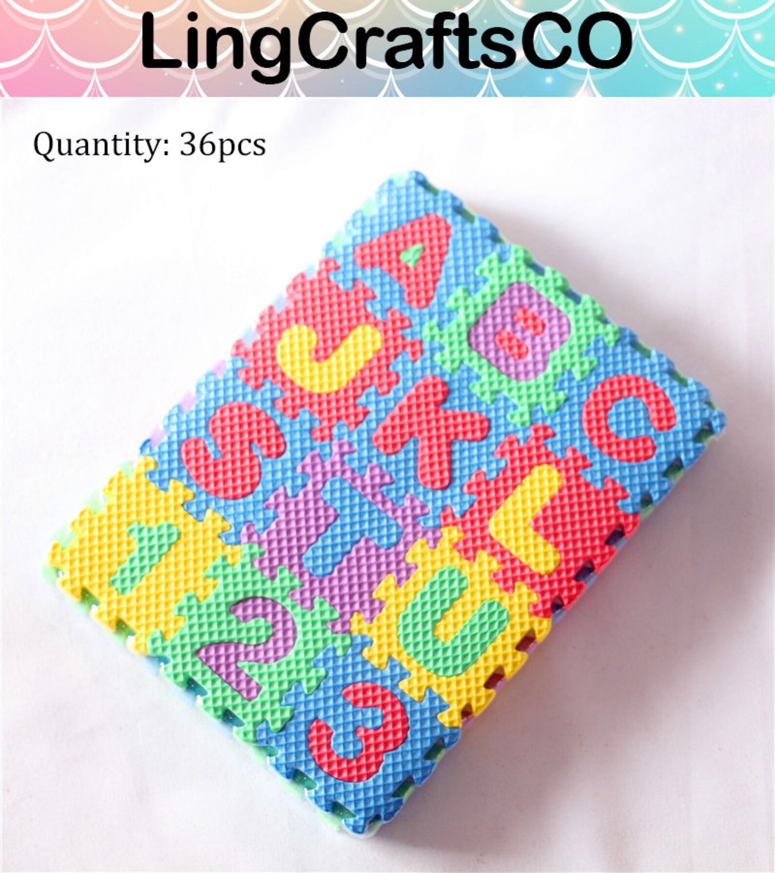 36pcs Dollhouse Mat, Miniature Foam Puzzle Letter Alphabet Number Play ...