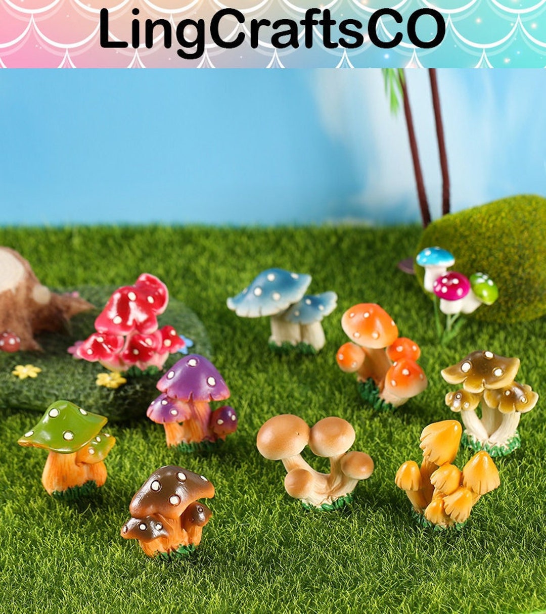 Dollhouse Mushroom,simulation Mushrooms Crafts, Micro Resin Mushrooms ...