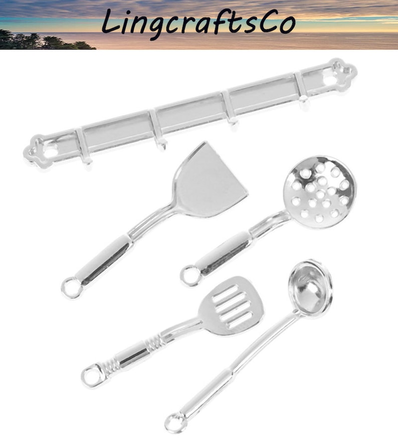 Miniature Kitchen Utensils, 5pcs/set Dollhouse Miniature Kitchen Mini ...