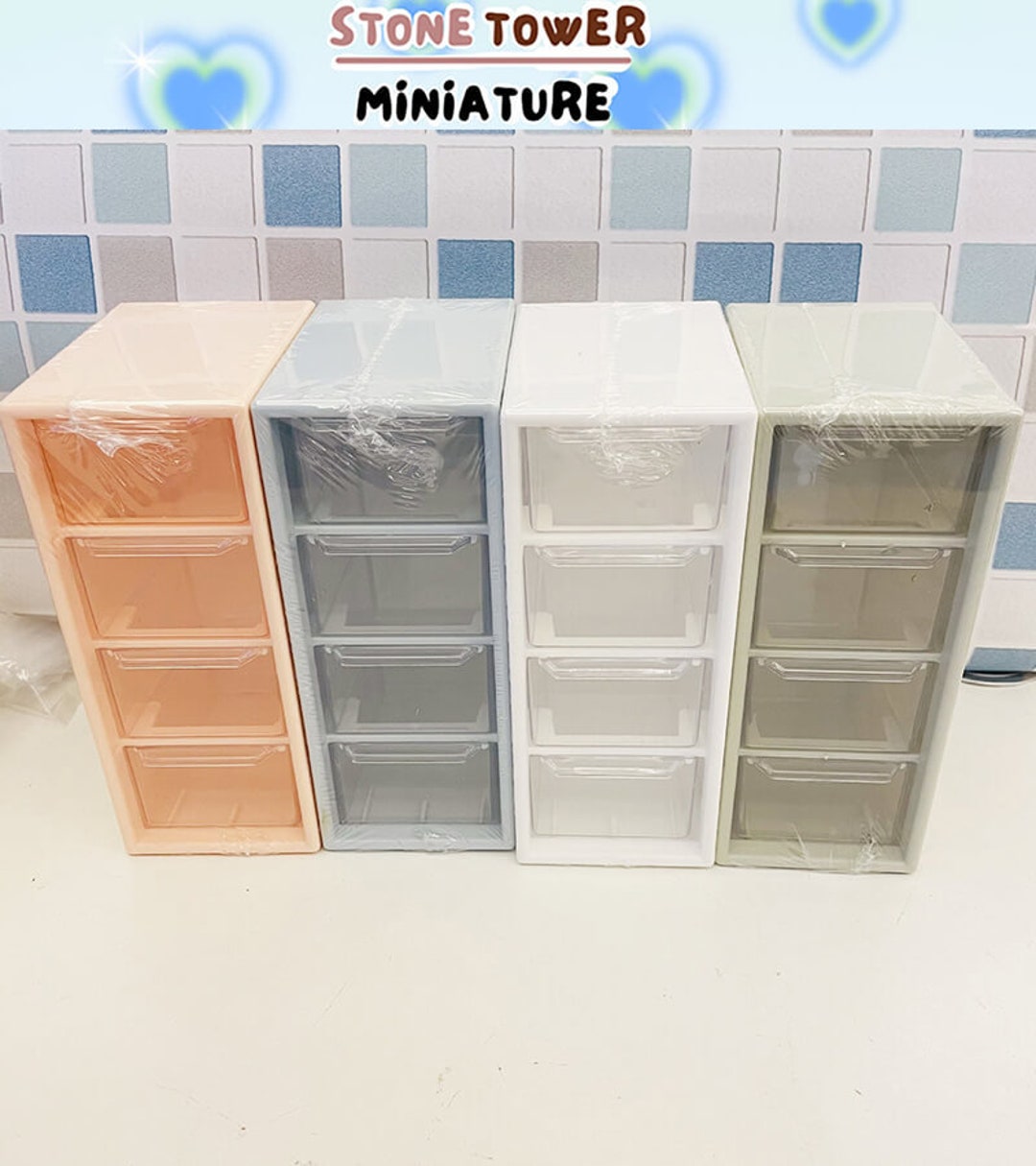 Dollhouse Storage Cabinet,dollhouse Miniature Transparent Drawers ...