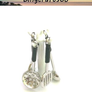 Miniature Kitchen Utensils, Dollhouse Kitchen Utensil Vertical Hanging ...