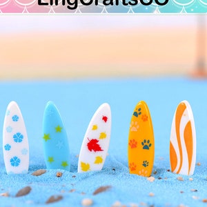 3PCS Miniature Surfboards, Mini Surfboard Ornaments, Dollhouse Beach ...