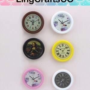 Miniature Clock,miniature Wall Clock,dollhouse Clock,mini Round Wall ...