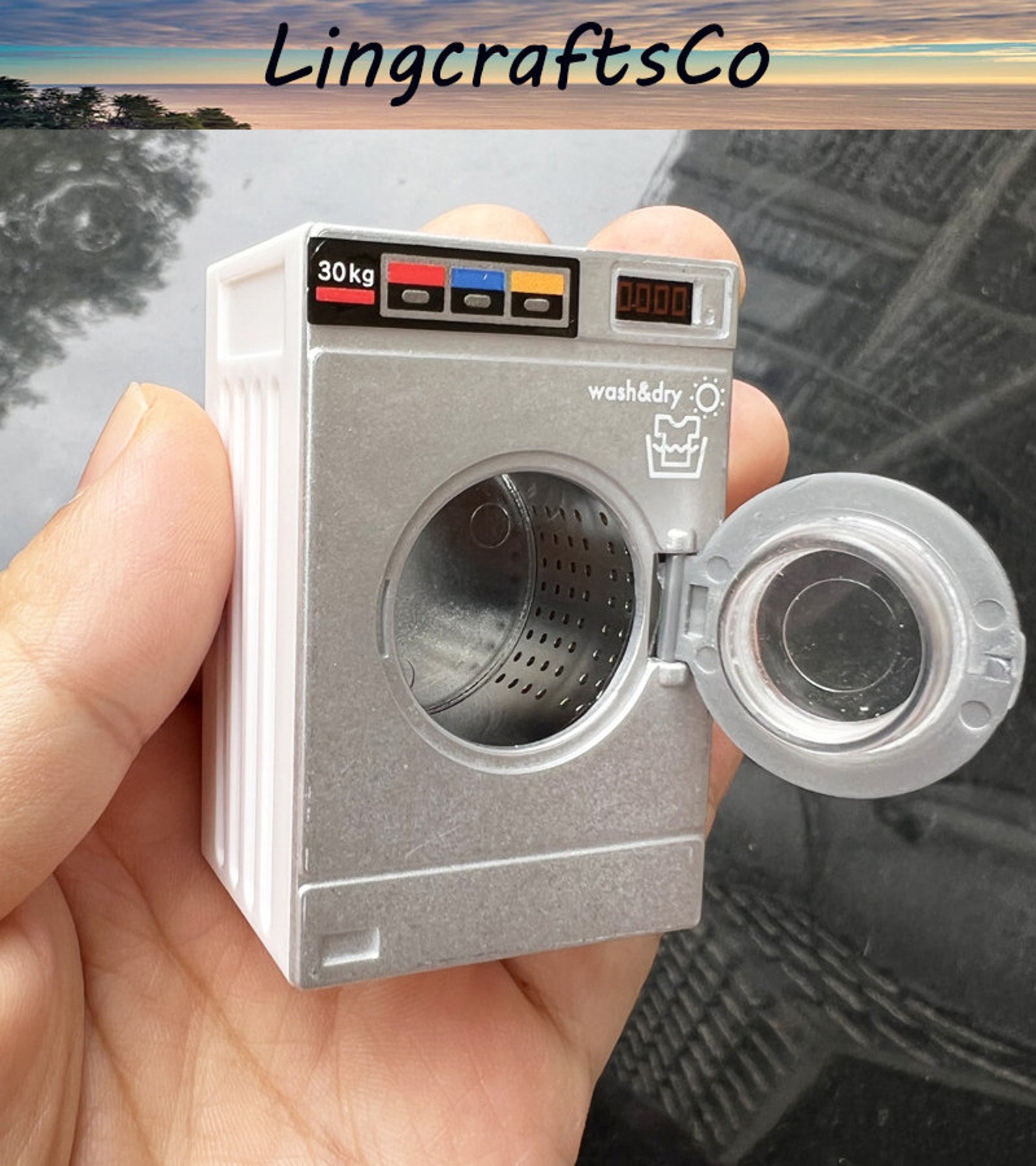 Dollhouse Washing Machine Dollhouse Miniature Washing - Etsy