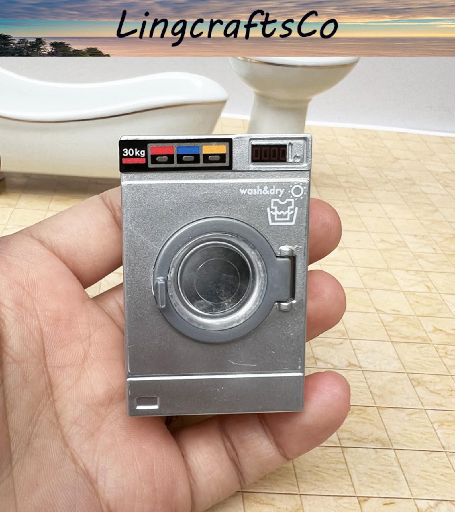 Dollhouse Washing Machine Dollhouse Miniature Washing - Etsy