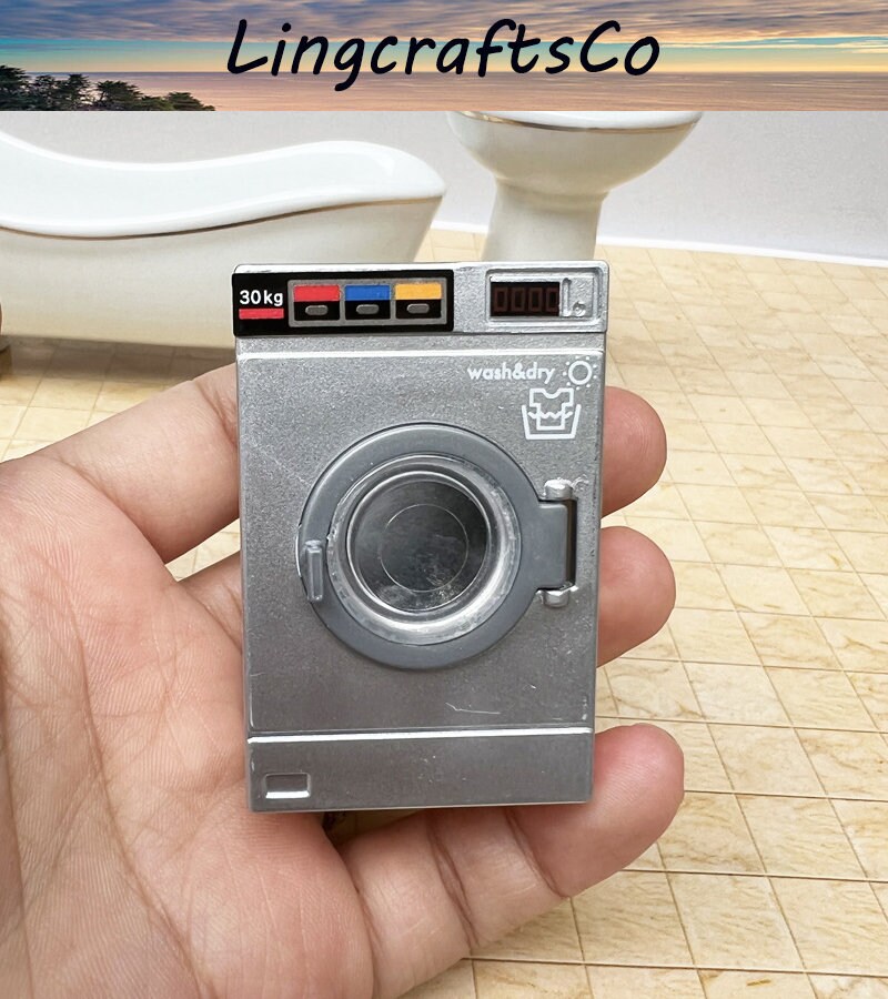 Dollhouse Washing Machine Dollhouse Miniature Washing - Etsy