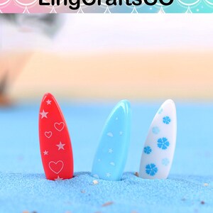 3PCS Miniature Surfboards, Mini Surfboard Ornaments, Dollhouse Beach ...