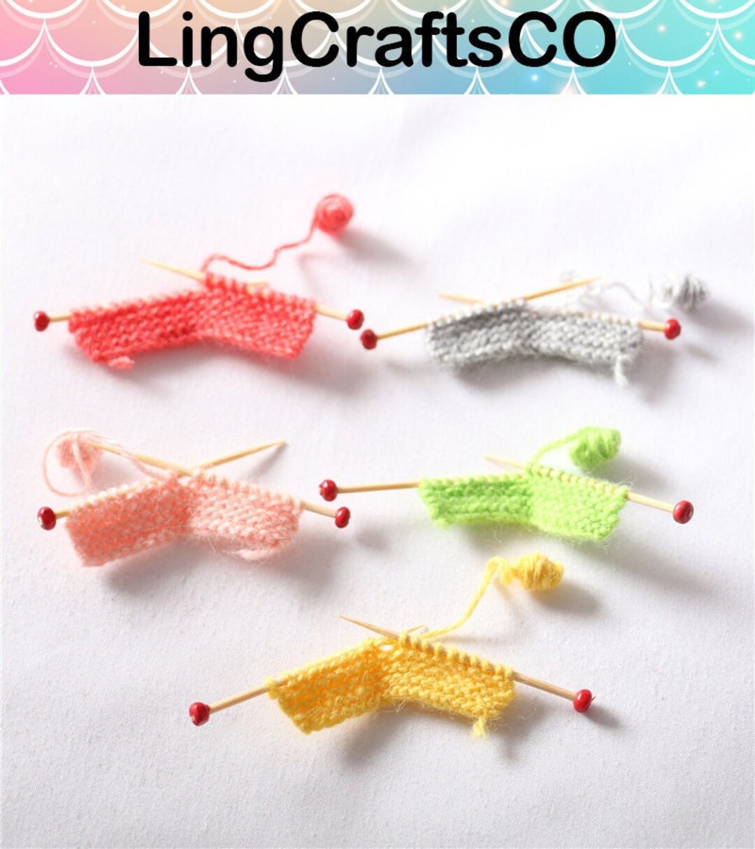 Miniature Knitting, Dollhouse Miniature Knitting Yarn, Pink Sweater ...
