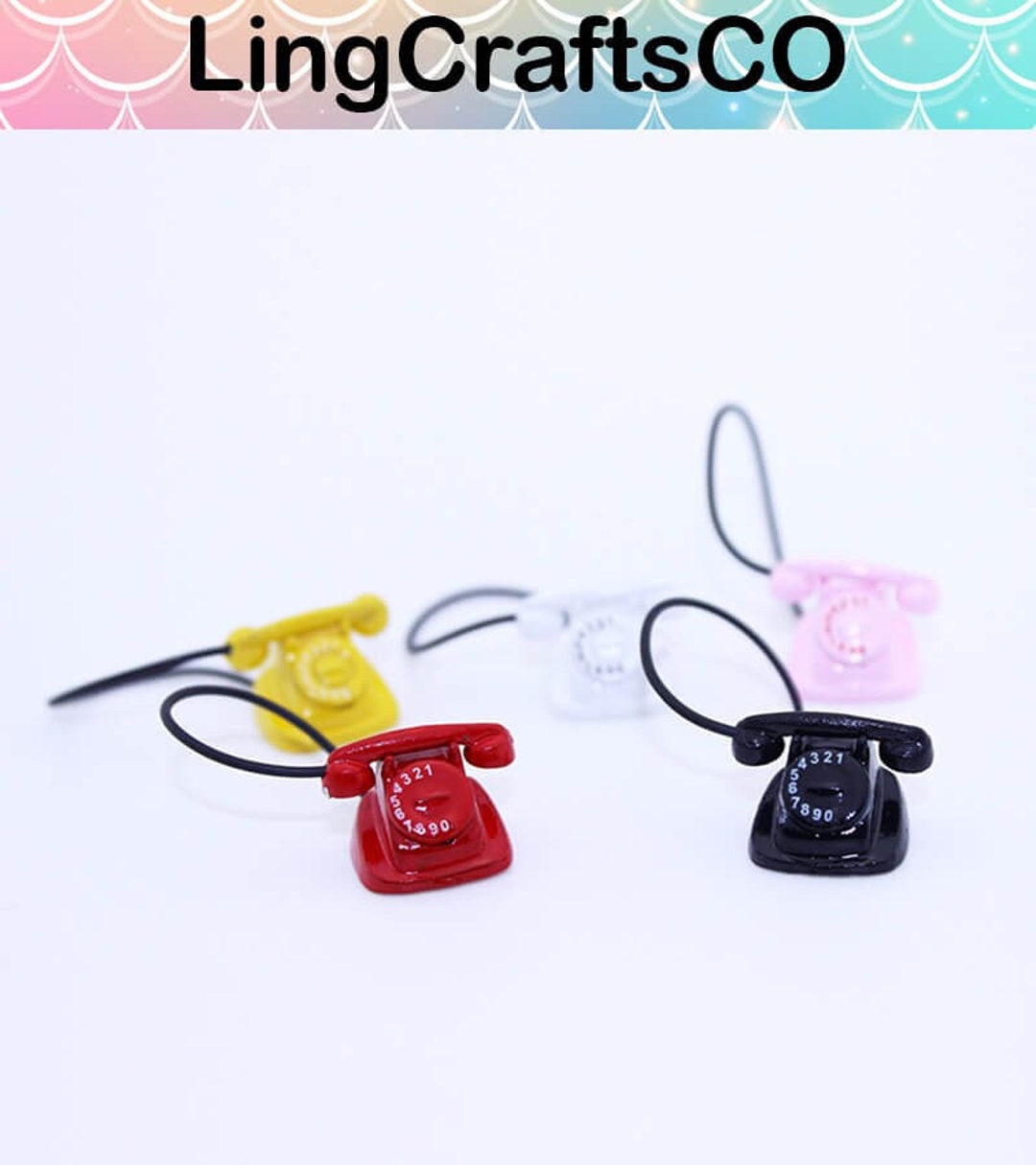 Miniature Telephone,dollhouse Miniature Phone Model,simulation Rotary ...