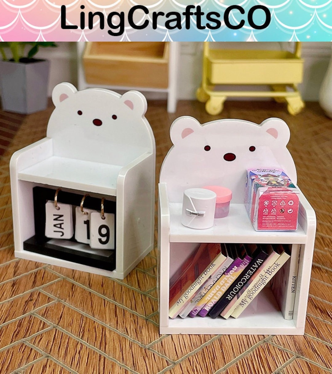 Dollhouse Bookshelf,mini Bookshelf, Miniature Book Display, Bookshelf ...