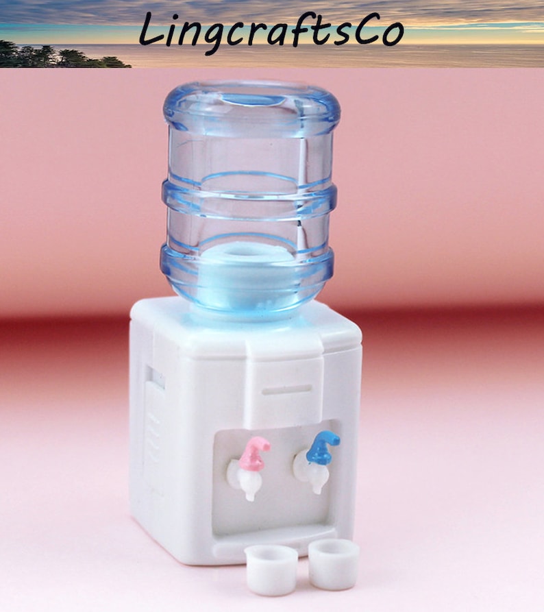 Miniature Water Dispenser, Doll House Mini Water Dispenser, Dollhouse ...