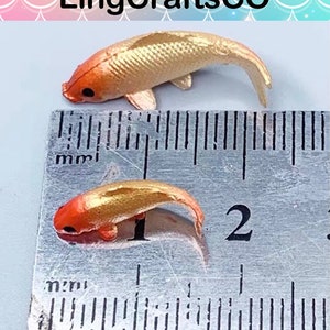 5PCS Miniature Goldfish, Mini Fish Model, Dollhouse Decoration ...