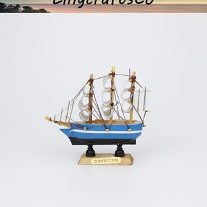 Miniature Sailing Ship, Miniature Marine Nautical Creative Sailboat ...