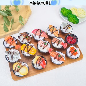 Miniature Sushi, Dollhouse Simulation Food,dollhouse Rice Model Toy ...
