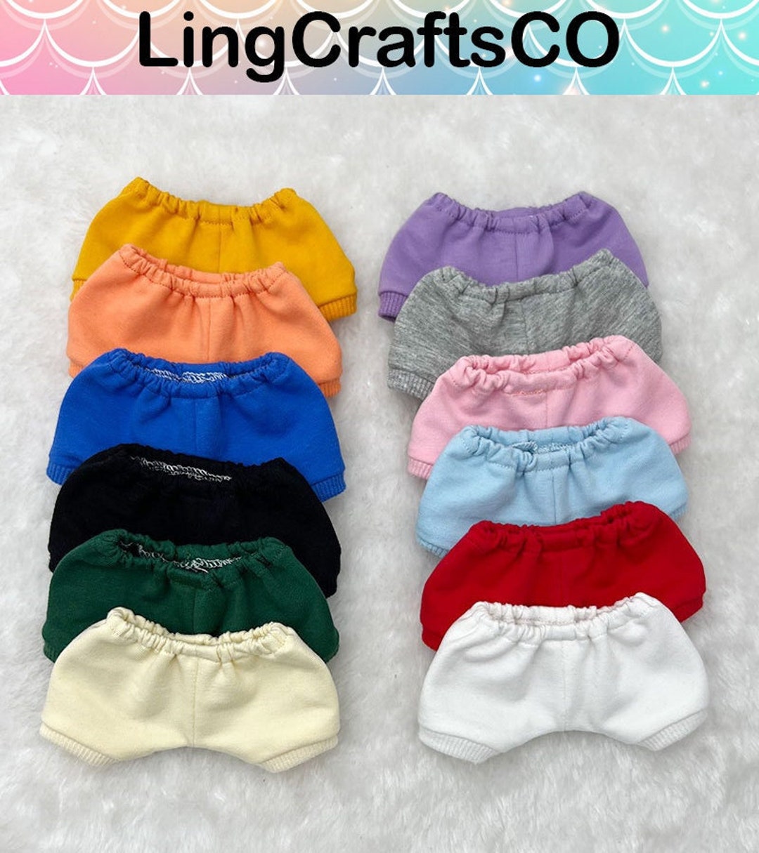 10cm/15cm/20cm Doll Pants,colorful Doll Sweatpants,cotton Doll Clothes ...