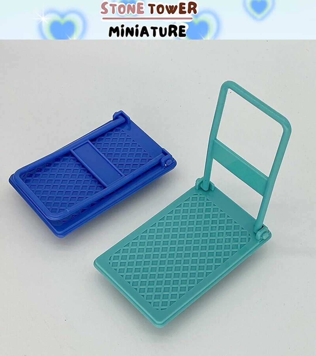 Miniature Cart,miniature Folding Hand Cart,dollhouse Foldable Rolling ...