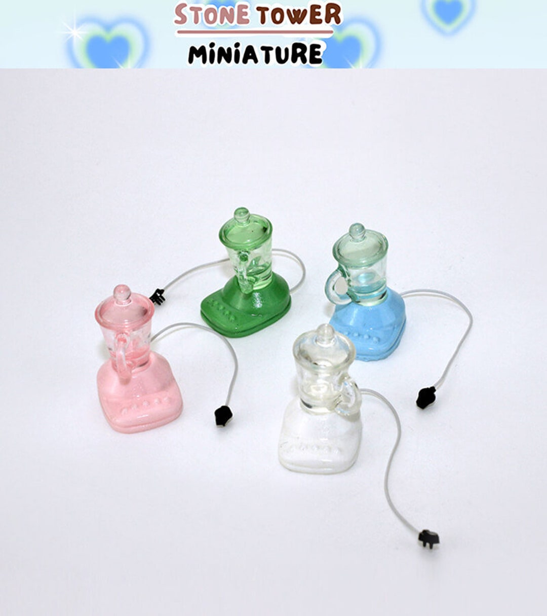 Dollhouse Blender,mini Pink Blender,miniature Pitcher and Lid,miniature ...