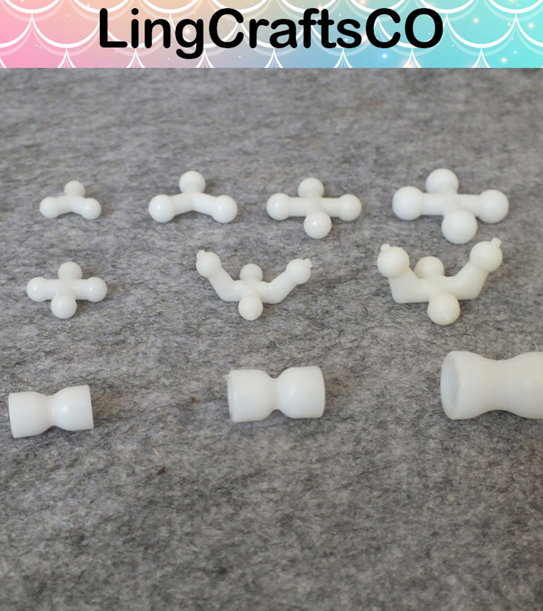30pcs Toy Skeleton Joint, Multi-shape Joint Connector Fit for 9.5mm ...