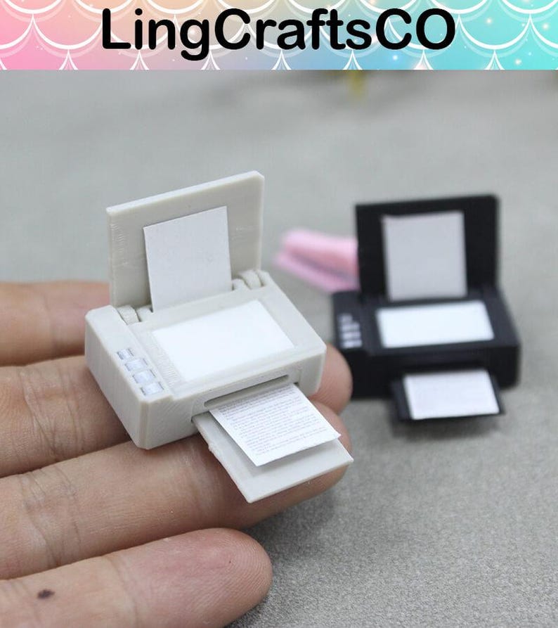 Miniature Simulation Printer: Dollhouse Office Accessory - Etsy
