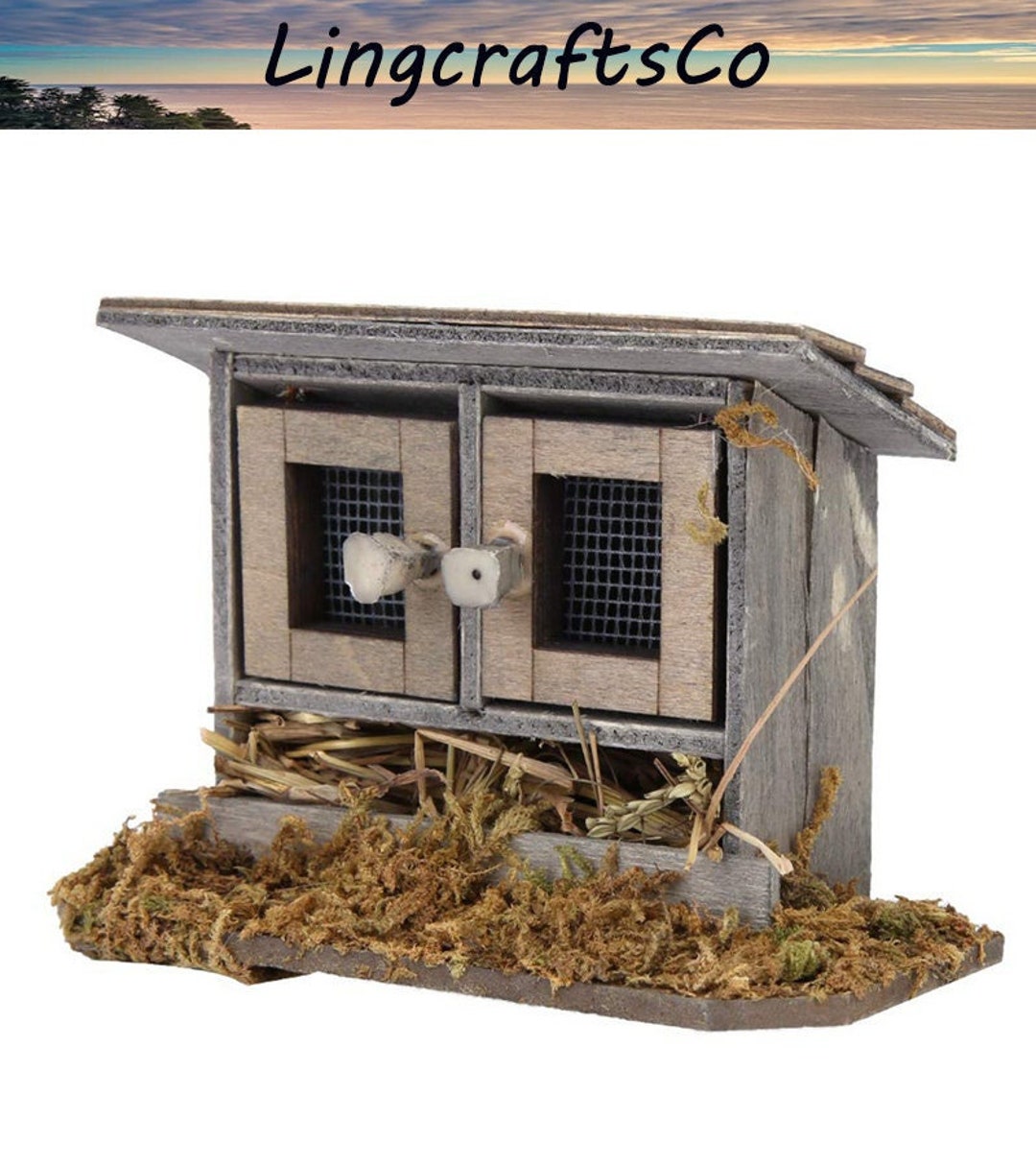 Dollhouse Chicken Coop, Dollhouse Miniature Chicken Coop, Miniature ...