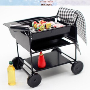 1:12 Dollhouse BBQ Grill Miniature Ornaments Gadget Kitchen Food Mini ...