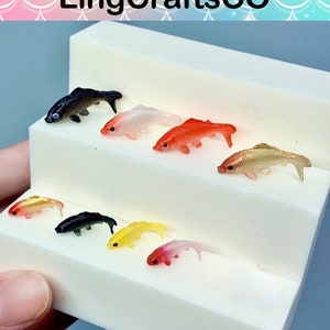 5PCS Miniature Goldfish, Mini Fish Model, Dollhouse Decoration ...