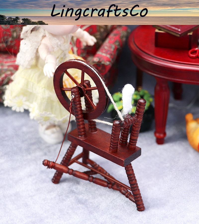 Dollhouse Spinning Wheel Dollhouse Miniature Spinning Wheel - Etsy