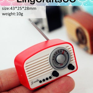 Miniature Dollhouse Radio Model, Doll House Living Room Accessories ...