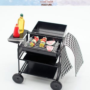 1:12 Dollhouse BBQ Grill Miniature Ornaments Gadget Kitchen Food Mini ...