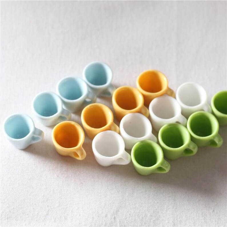 4pcs/lot 1:12 Miniature Dollhouse Mini Mug Cups for 1/6 Doll House ...