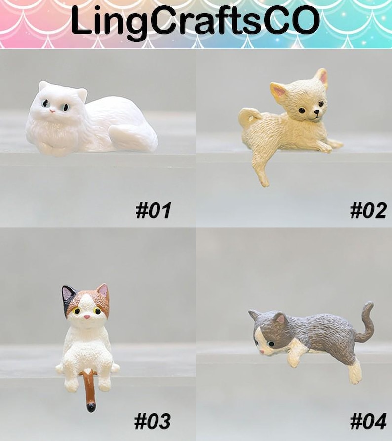 Resin Miniature Cat Figurines: Dollhouse Home Decor - Etsy