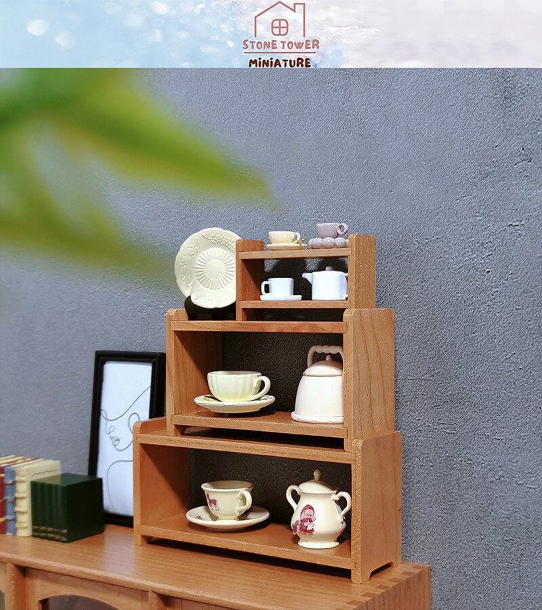 Miniature Wooden Shelf,miniature Furniture for Dollhouse,miniature ...
