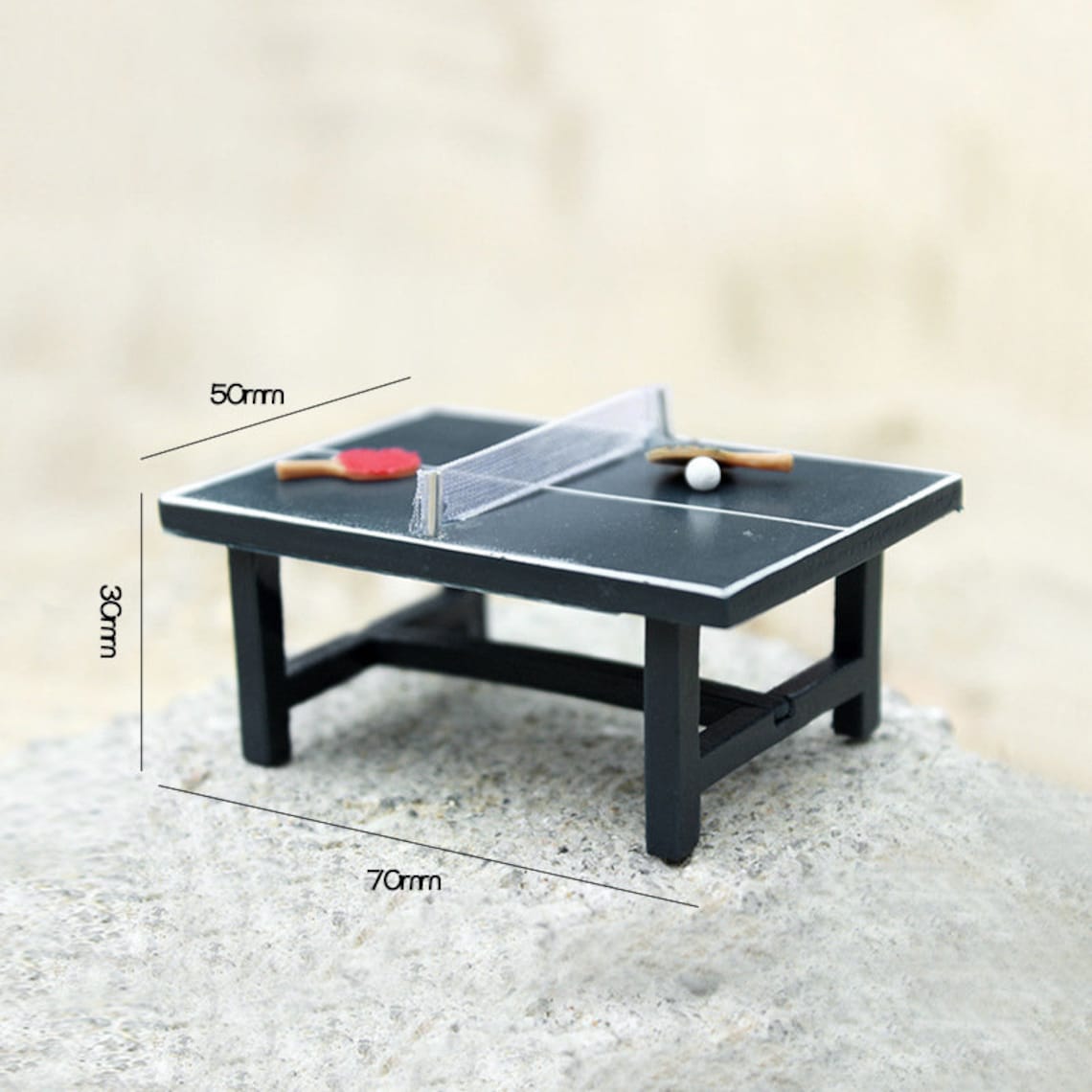 1:12 Dollhouse Miniature Table Tennis Ball Mini Ping Pong Table With ...