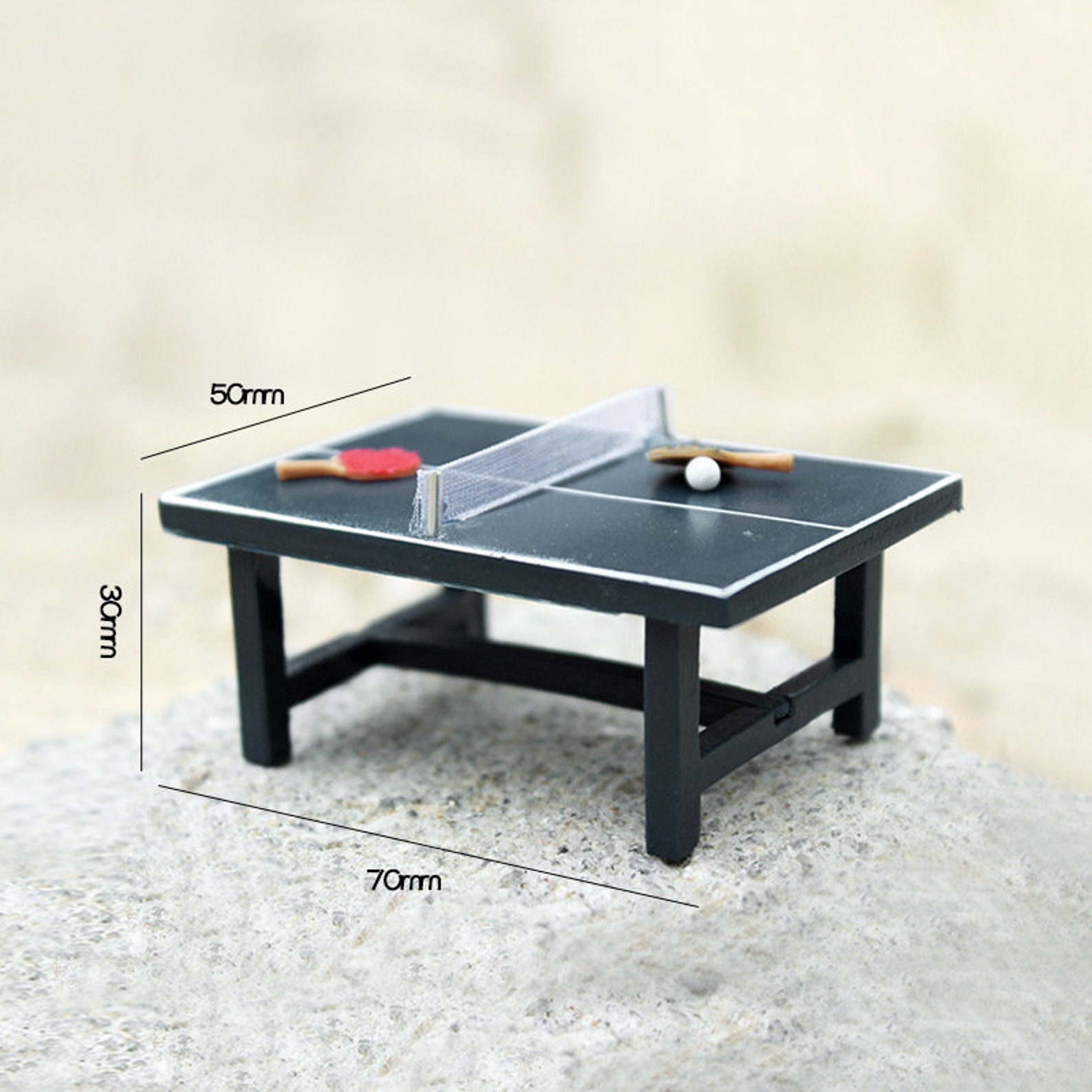 1:12 Dollhouse Miniature Table Tennis Ball Mini Ping Pong Table With ...