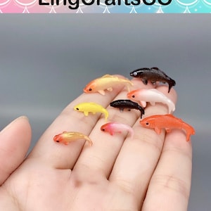 5PCS Miniature Goldfish, Mini Fish Model, Dollhouse Decoration ...