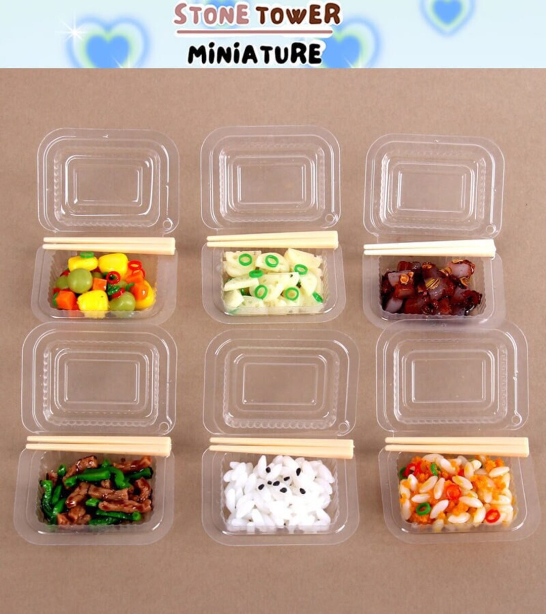 Miniature Food Set,dollhouse Delicious Food,mini Wooden Chopsticks ...