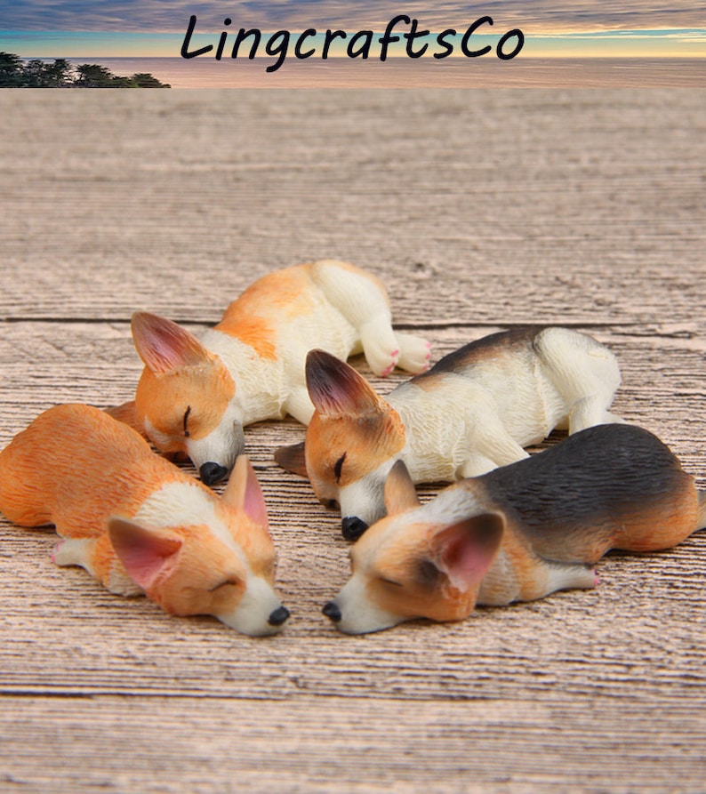 Dollhouse Miniature Corgi 1:12 Sleeping Welsh Corgi Dog Home - Etsy