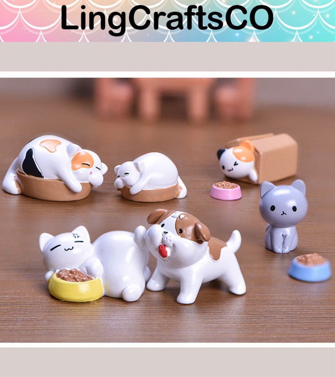 Dollhouse Miniature Cat Cute Mini Cat Home Decoration - Etsy